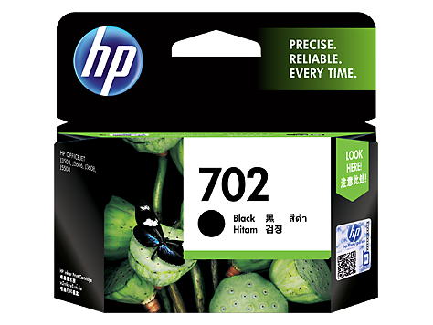 HP Black Ink Cartridge 702 | Easy Plug